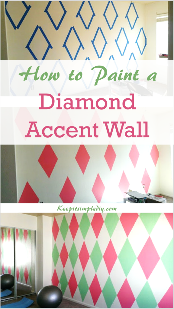 How to Paint a Diamond Accent Wall - Keep it Simple, DIY