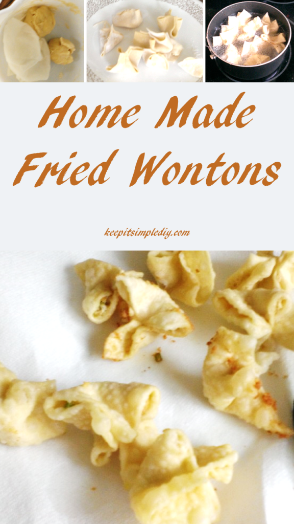 Home Made Fried Wontons from Scratch! - Keep it Simple, DIY