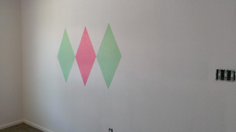 How to Paint a Diamond Accent Wall - Keep it Simple, DIY
